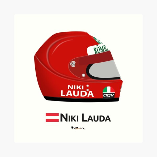 "Niki Lauda - 1976 AGV Helmet" Art Print for Sale by JageOwen | Redbubble