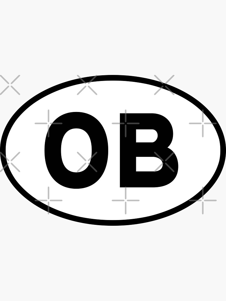 "Oval OB" Sticker for Sale by ovals2 | Redbubble