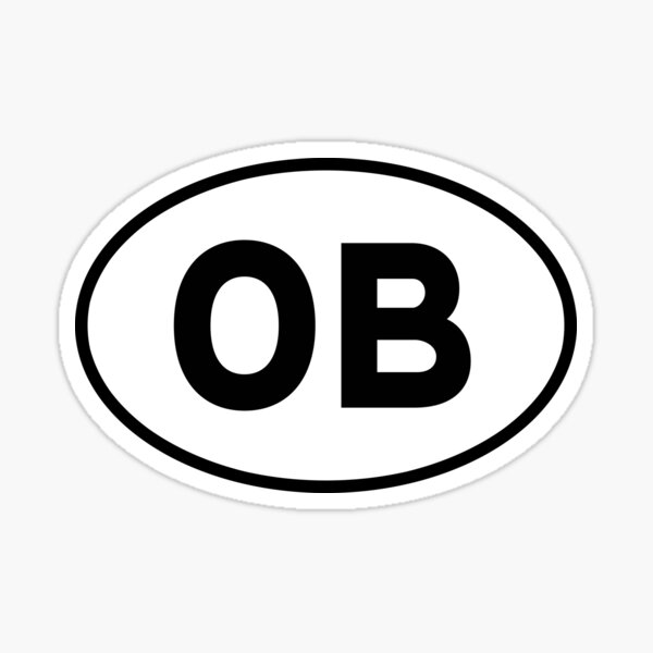 "Oval OB" Sticker for Sale by ovals2 | Redbubble