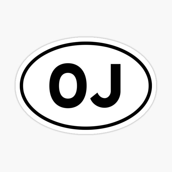 "Oval OJ" Sticker for Sale by ovals2 | Redbubble