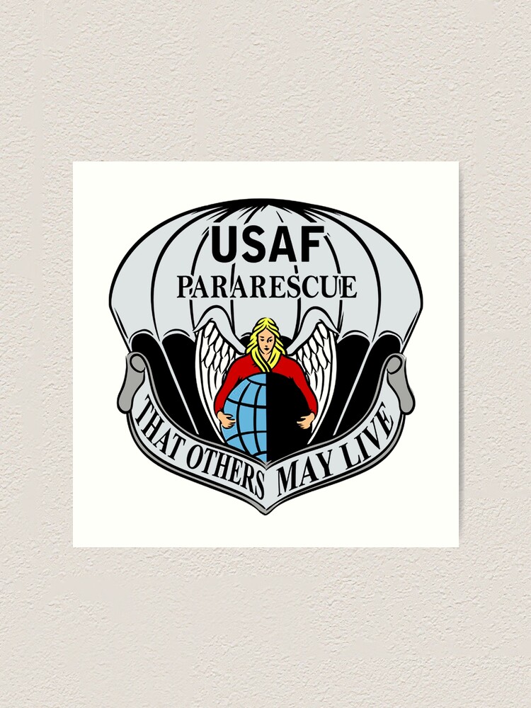 "USAF Para Rescue Special Forces Logo" Art Print by Spacestuffplus ...