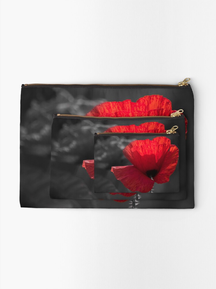 "Poppy Flower" Zipper Pouch for Sale by LauraKCaldPhoto | Redbubble