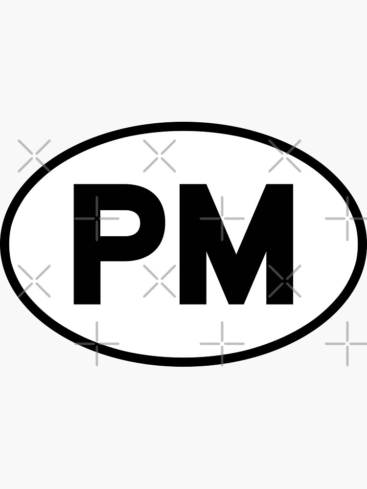 "Oval PM" Sticker for Sale by ovals2 | Redbubble