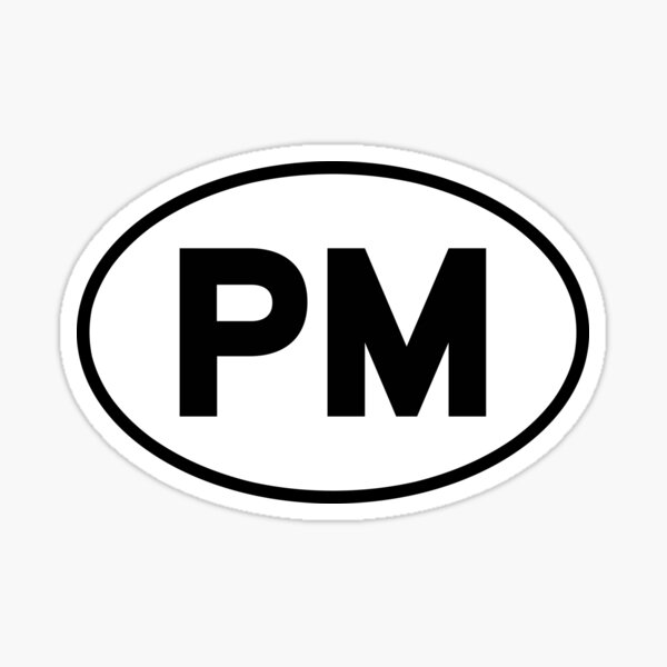 "Oval PM" Sticker for Sale by ovals2 | Redbubble