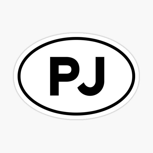 "Oval PJ" Sticker for Sale by ovals2 | Redbubble