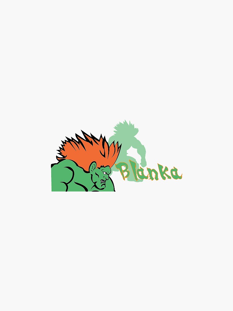 "Blanka Sticker" Sticker for Sale by CreativeFlame | Redbubble