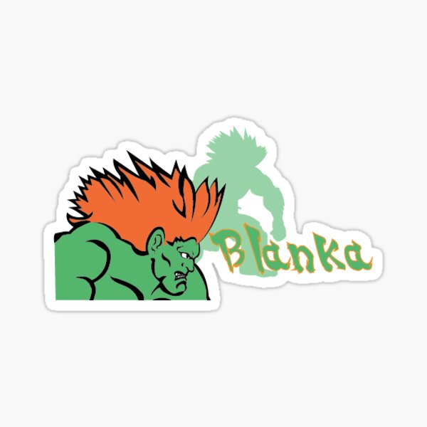 "Blanka Sticker" Sticker for Sale by CreativeFlame | Redbubble