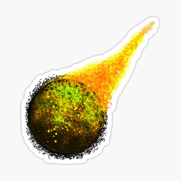 "Meteorite in Space Abstraction" Sticker by rndxdesign | Redbubble