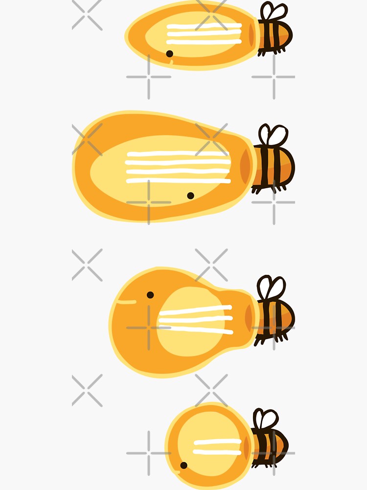 " Bee Bright" Sticker by Huebucket | Redbubble
