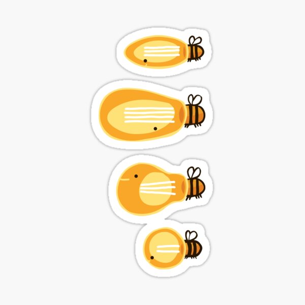 " Bee Bright" Sticker by Huebucket | Redbubble