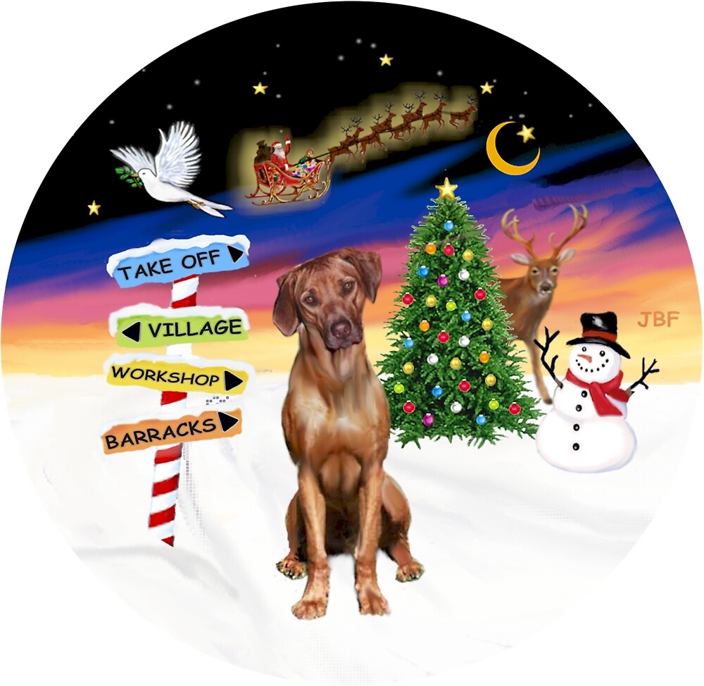 "Copy of Christmas Signs with a Rhodesian Ridgeback" by JeanBFitzgerald ...