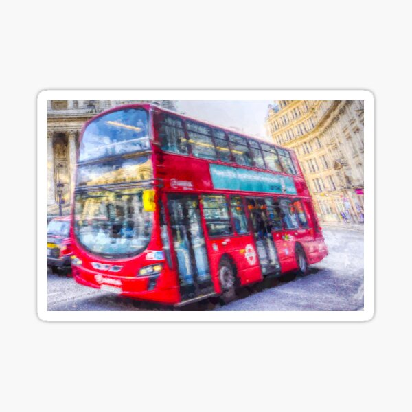 "London Bus Art" Sticker for Sale by Londonimages | Redbubble