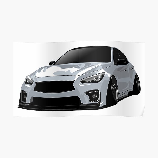 "Stanced Q50 Artwork" Poster for Sale by l13psna | Redbubble