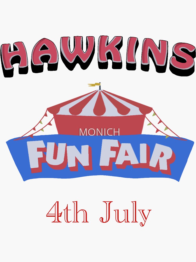 "Hawkins fun fair stranger things " Sticker for Sale by MONICH | Redbubble