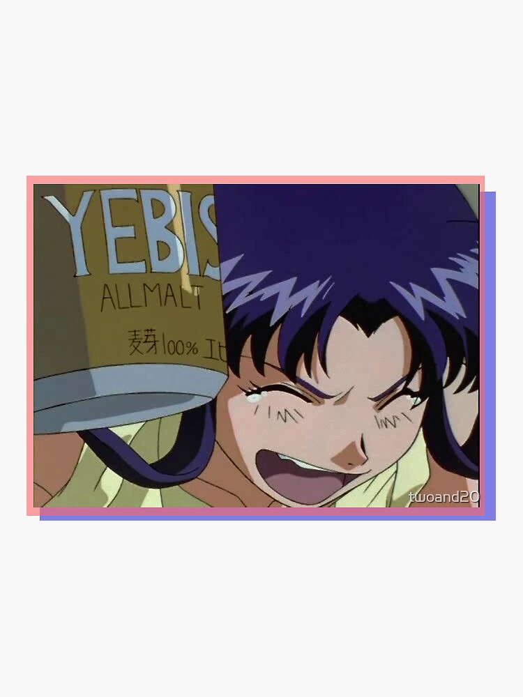 "Misato Neon Genesis Evangelion" Sticker for Sale by twoand20 | Redbubble