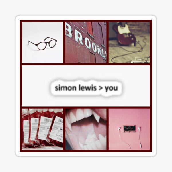 "simon lewis aesthetic " Sticker for Sale by deannelise03 | Redbubble