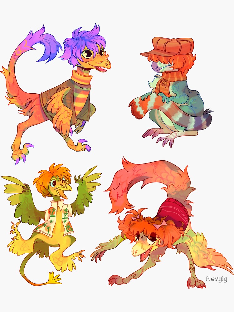 "Dinosaur Fraggle Rock" Sticker for Sale by Nevgig | Redbubble