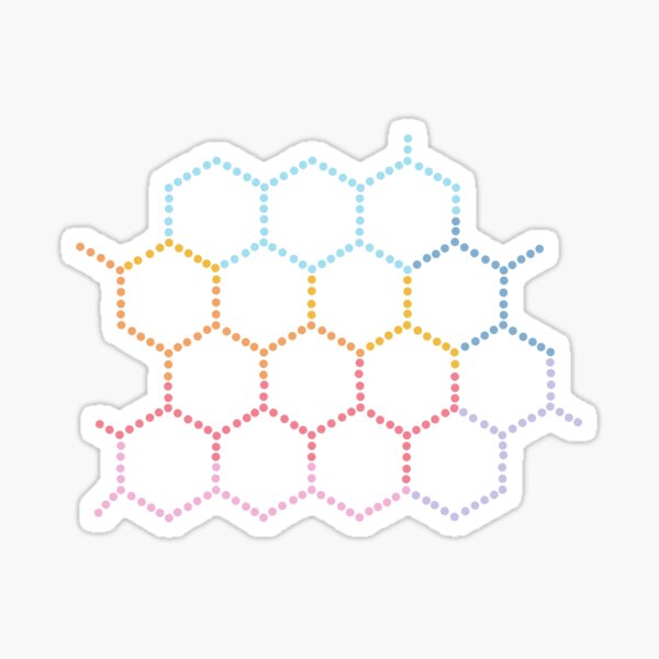 "hexagons" Sticker for Sale by manjot21 | Redbubble