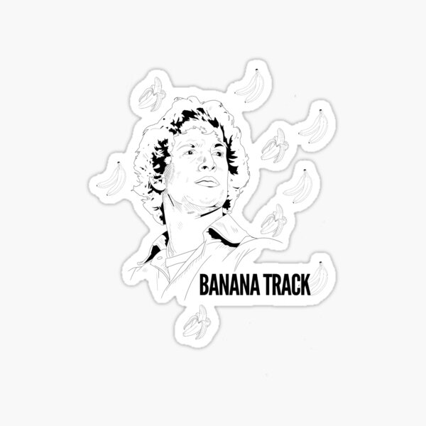 "Banana track" Sticker for Sale by Art-Norme | Redbubble