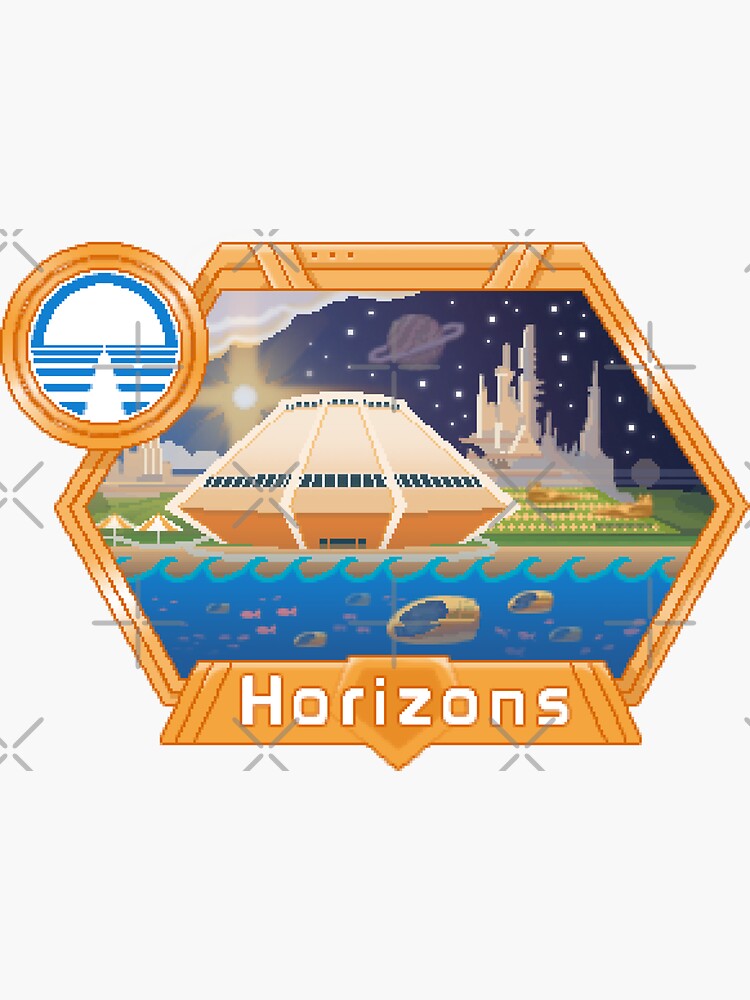 "Horizons EPCOT Pavilion Pixel Art Featuring Sea Base Alpha, Mesa Verde ...
