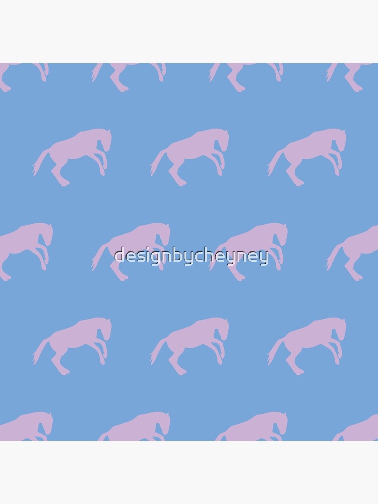 "Lilac and Blue Rearing Horse Pattern - Designed by Design by Cheyney ...