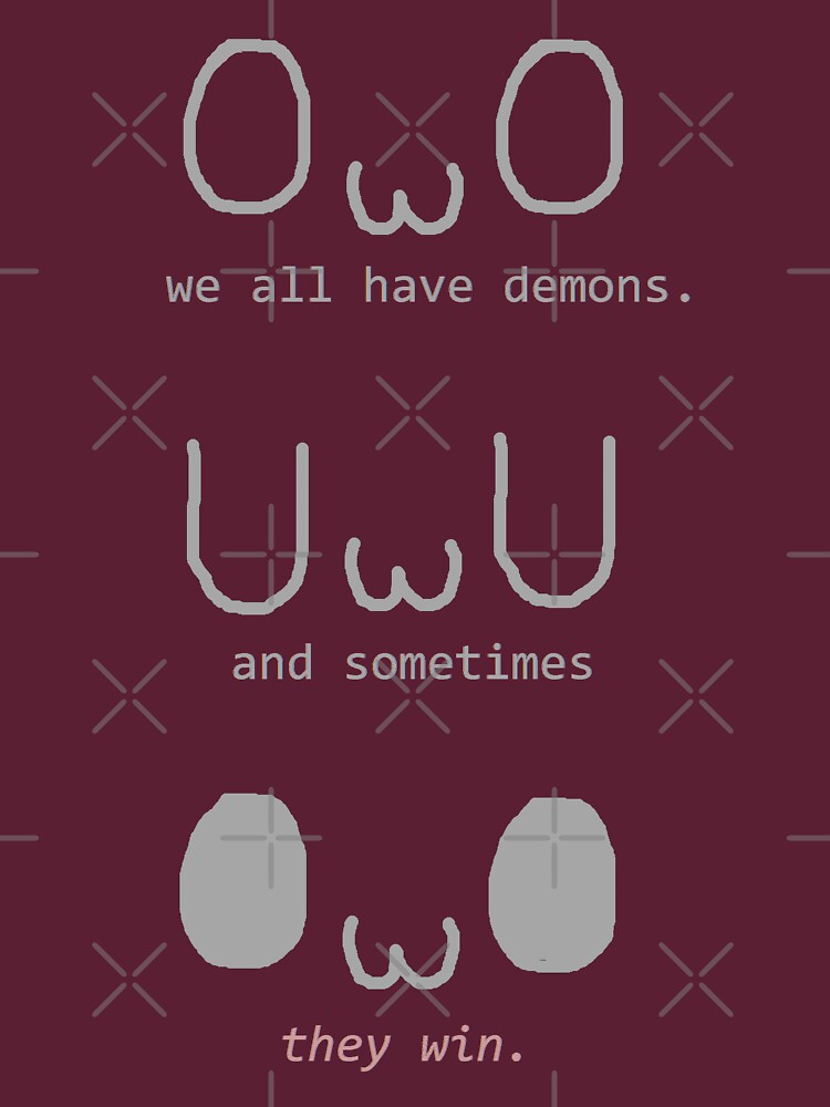 "Demons owo" T-shirt for Sale by kristikat | Redbubble | demon t-shirts ...