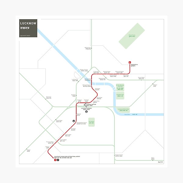 "Lucknow Metro Map" Photographic Print by jugcerovic | Redbubble