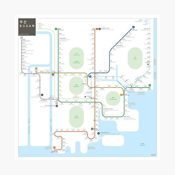 "Busan Metro Map" Photographic Print for Sale by jugcerovic | Redbubble