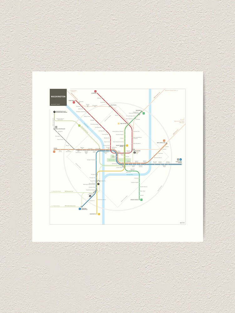 "Washington Metro Map" Art Print for Sale by jugcerovic | Redbubble