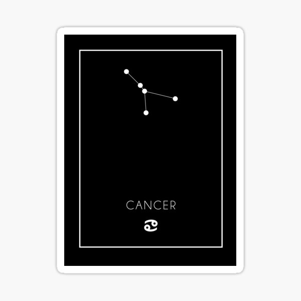 "Cancer Zodiac Sign" Sticker by kjanedesigns | Redbubble