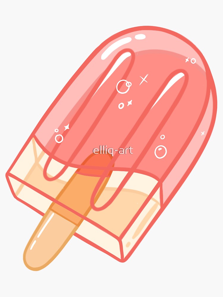 "Pink Popsicle " Sticker for Sale by elliq-art | Redbubble