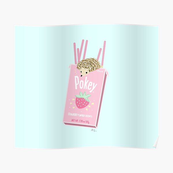 "Cute Pink Pocky-Pine" Poster for Sale by polkadotbutton | Redbubble
