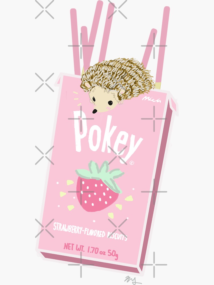 "Cute Pink Pocky-Pine" Sticker for Sale by polkadotbutton | Redbubble