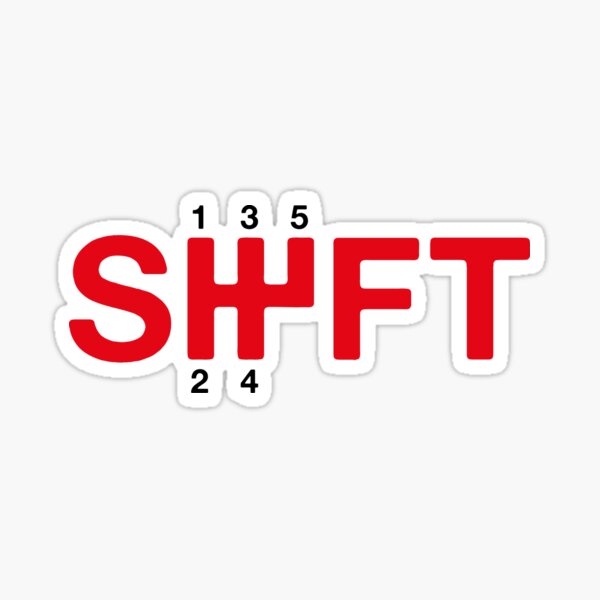 "Shift" Sticker by melvtec | Redbubble