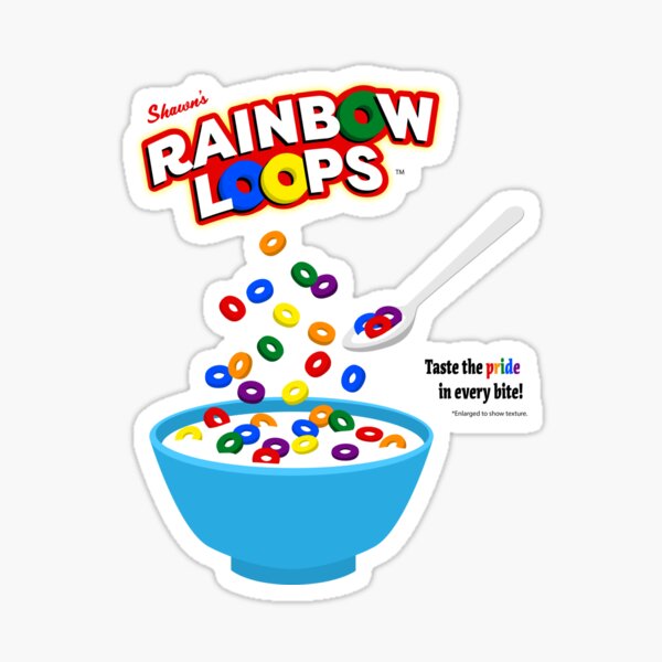 "Rainbow Loops" Sticker for Sale by ShawnIZJack13 | Redbubble