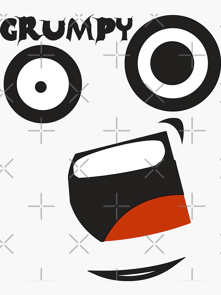 "Grumpy Emoji Smile" Sticker by hip-hop-art | Redbubble