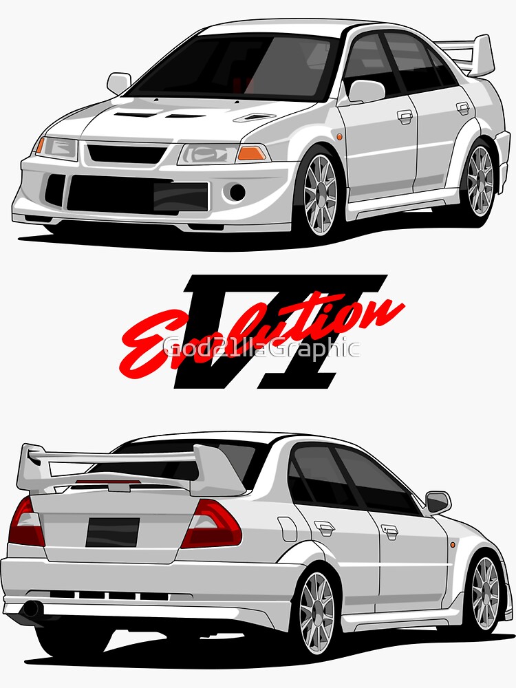 "Evo VI" Sticker for Sale by God21llaGraphic | Redbubble