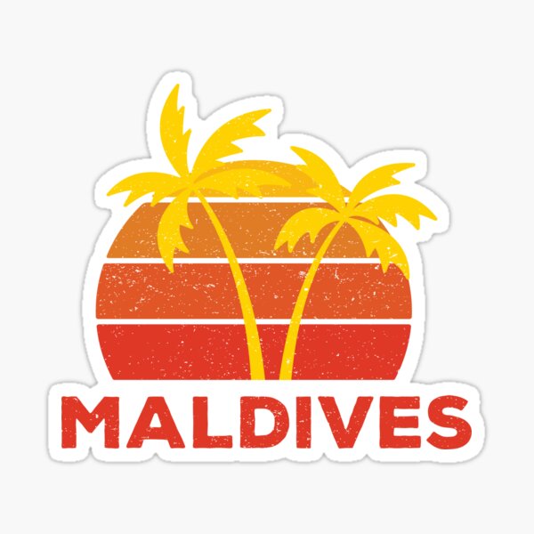 "Maldives Retro" Sticker by teesaurus | Redbubble