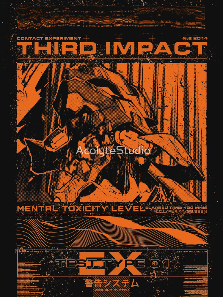 "THIRD IMPACT (Classic)" T-shirt for Sale by AcolyteStudio | Redbubble ...