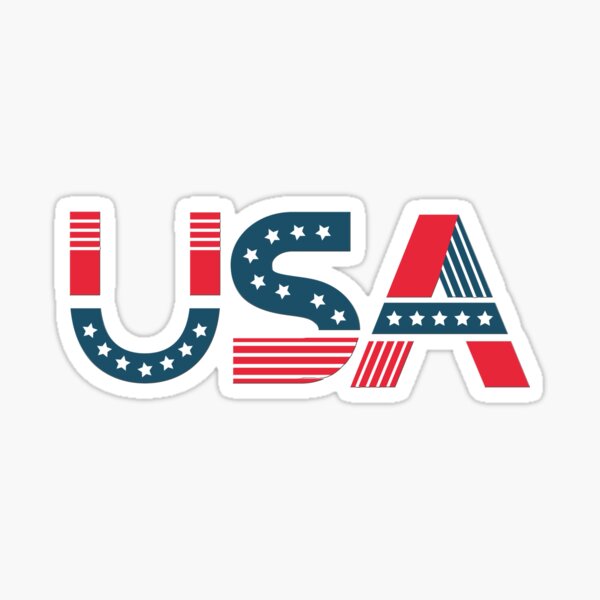 "USA" Sticker for Sale by madtoyman | Redbubble