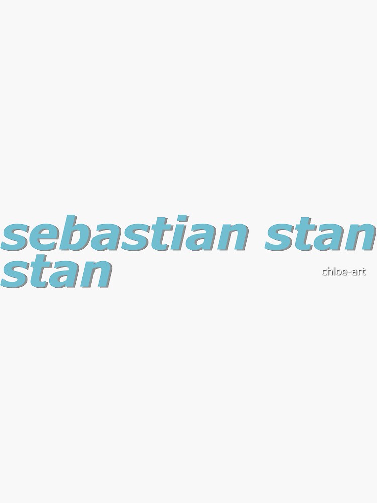 "'Sebastian Stan Stan' Text" Sticker by chloe-art | Redbubble