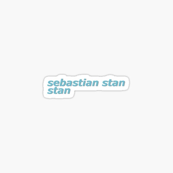 "'Sebastian Stan Stan' Text" Sticker by chloe-art | Redbubble