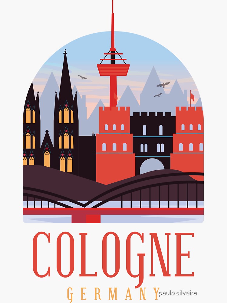 "Cologne, Germany. German souvenirs." Sticker for Sale by hypnotzd ...