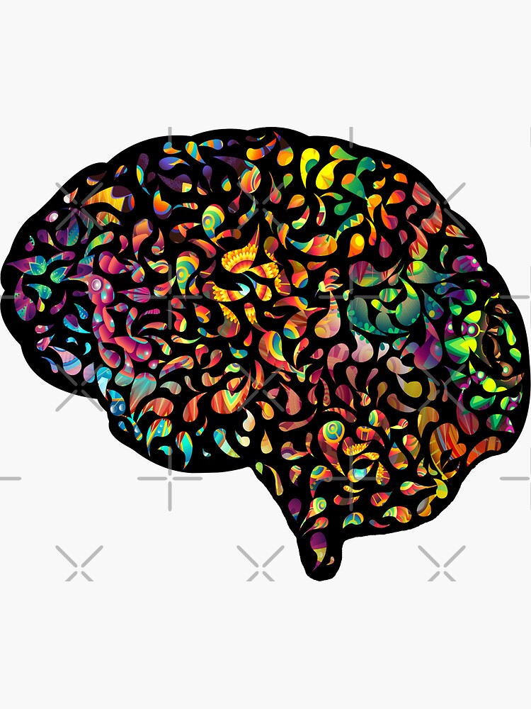 "Cortical Mandala 1 (on black) [Brain Drops Series]" Sticker for Sale ...