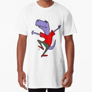 "Cool Dancing T-rex Dinosaur Cartoon" by naturesfancy | Redbubble