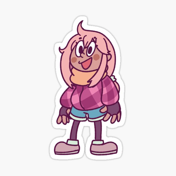 "Yuru Camp:Nadeshiko Kagamihara" Sticker for Sale by SleepyNook | Redbubble