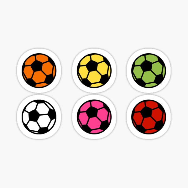 Pegatina con la obra «Balones de fútbol Pack stickers» de AsKartongs ...