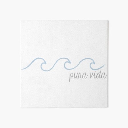 "Pura Vida Wave in Cursive" Art Board Print by annmariestowe | Redbubble