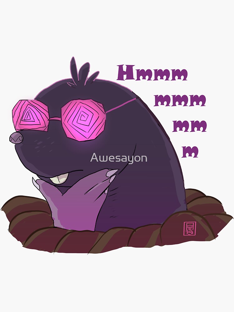 "The suspicious mole" Sticker for Sale by Awesayon | Redbubble