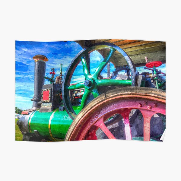 Póster «Clayton y Shuttleworth Traction Engine Art» de Londonimages ...